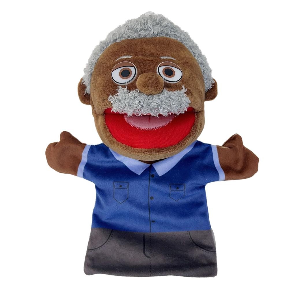 Half Body Mom Hand Doll Black Family Hand Doll Toy Puppet Plush Hand ...