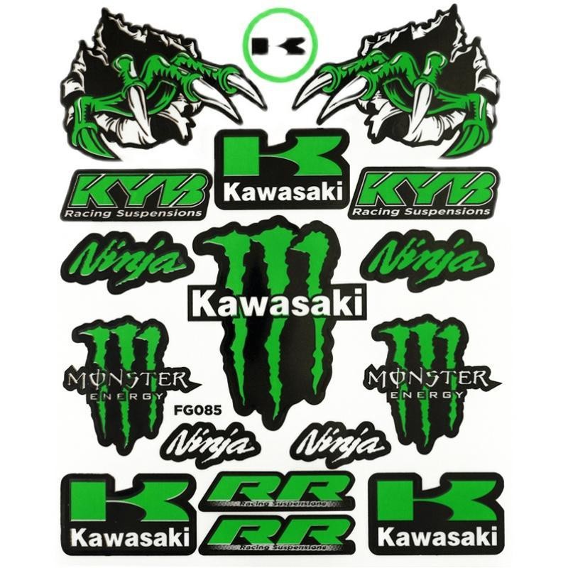 Kawasaki Stickers Car Stickers Motorcycle ninja400 Modified Decorative ...