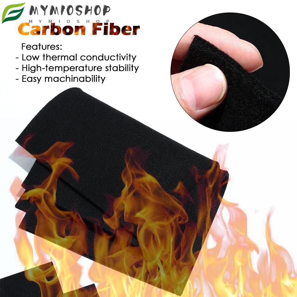 MIOSHOP Carbon Fiber Felt, Black High Temp Welding Protective Blanket ...