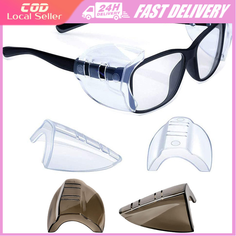 Universal Glasses Side Shield 12mm Transparent Flexible Safety TPU Protective Eyewear Goggles ...