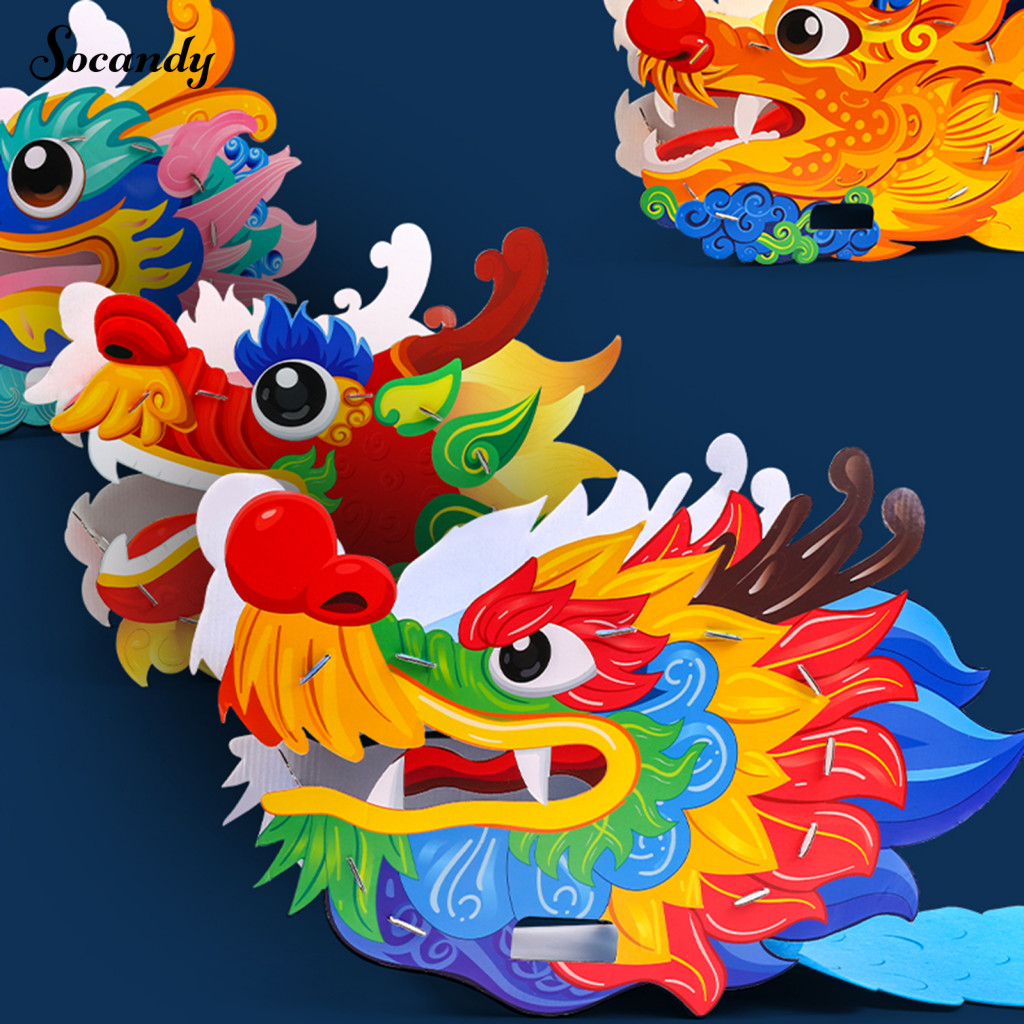 Socandy Bright Dragon Head Craft Set Handmade Dragon Head Kit 2024 Year ...