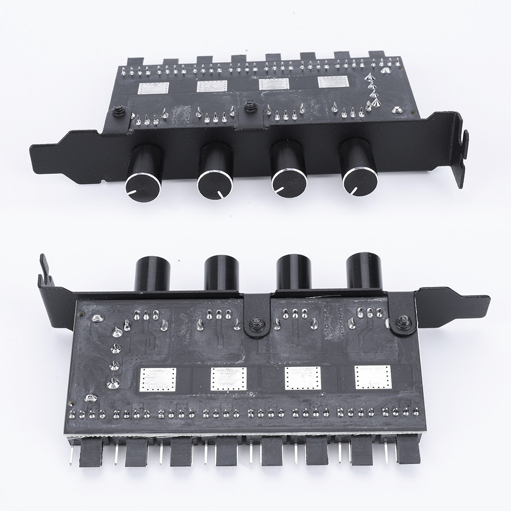 PC Chassis Fan Hub SATA/4 Pin Adapter PWM Hub Speed Controller 8 Channel 4 Knob | Shopee Malaysia