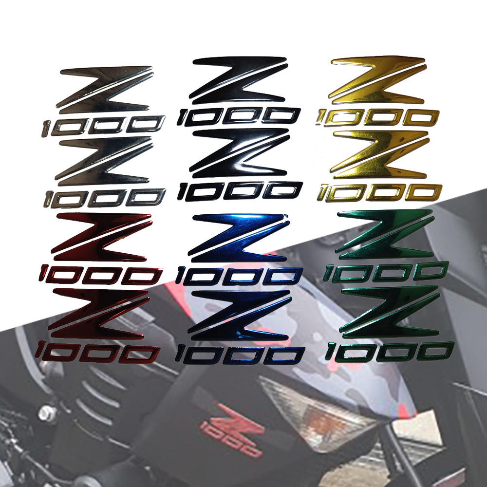 Motorcycle 3D Emblem Badge Decal Tank Wheel Z1000 Sticker Soft Reflective Decal For Kawasaki ...