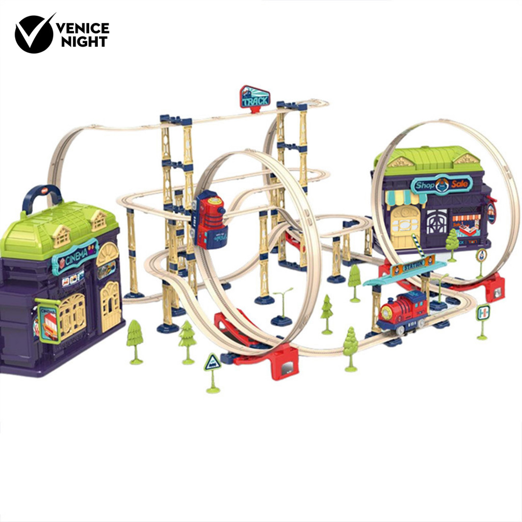 Bpa-free Plastic Train Set Electric Train Track Set for Kids ...