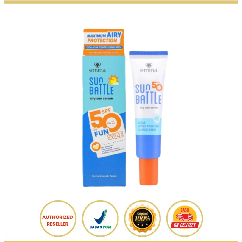 Emina Sun Battle Facial Sunscreen SPF 50 PA++++ Fun Size 20 ml - Box ...