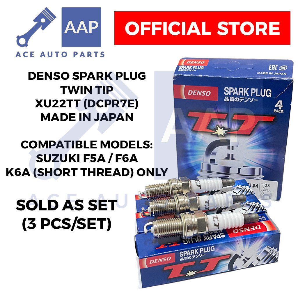 DENSO Spark Plug for Suzuki Multicab F5A/F6A, K6A Short Thread XU22TT ...