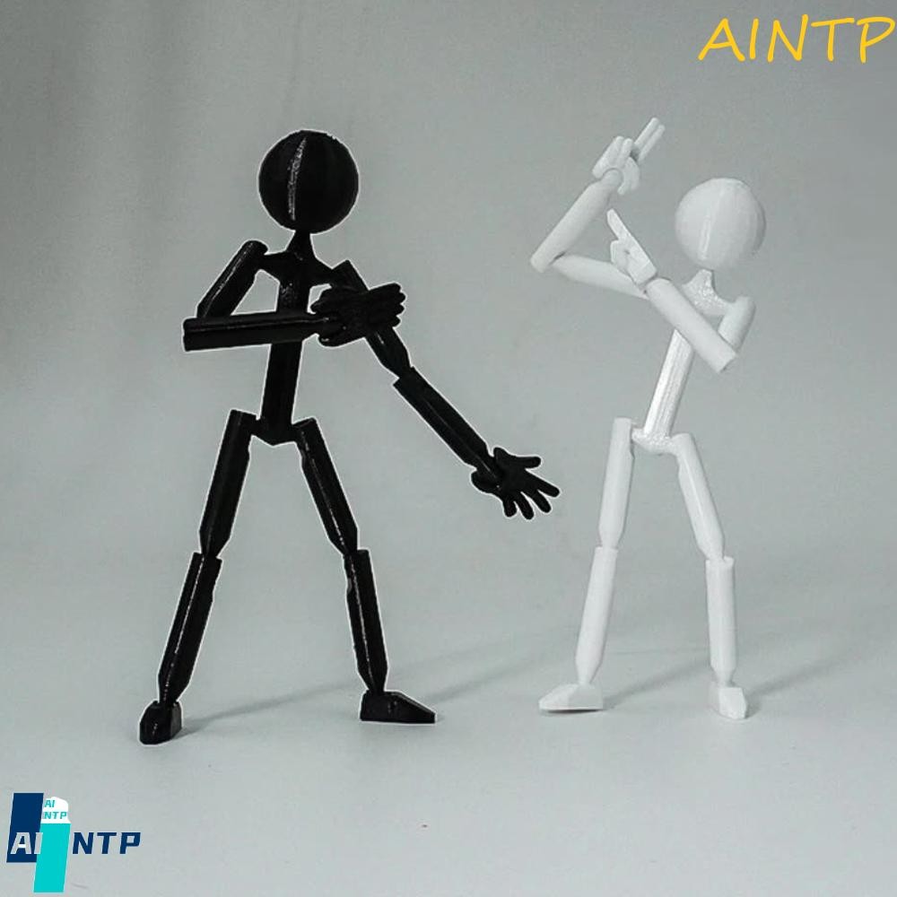 AINTP 3D Printed Mannequin, Movable 3D Printing Multi Joint Stickman ...