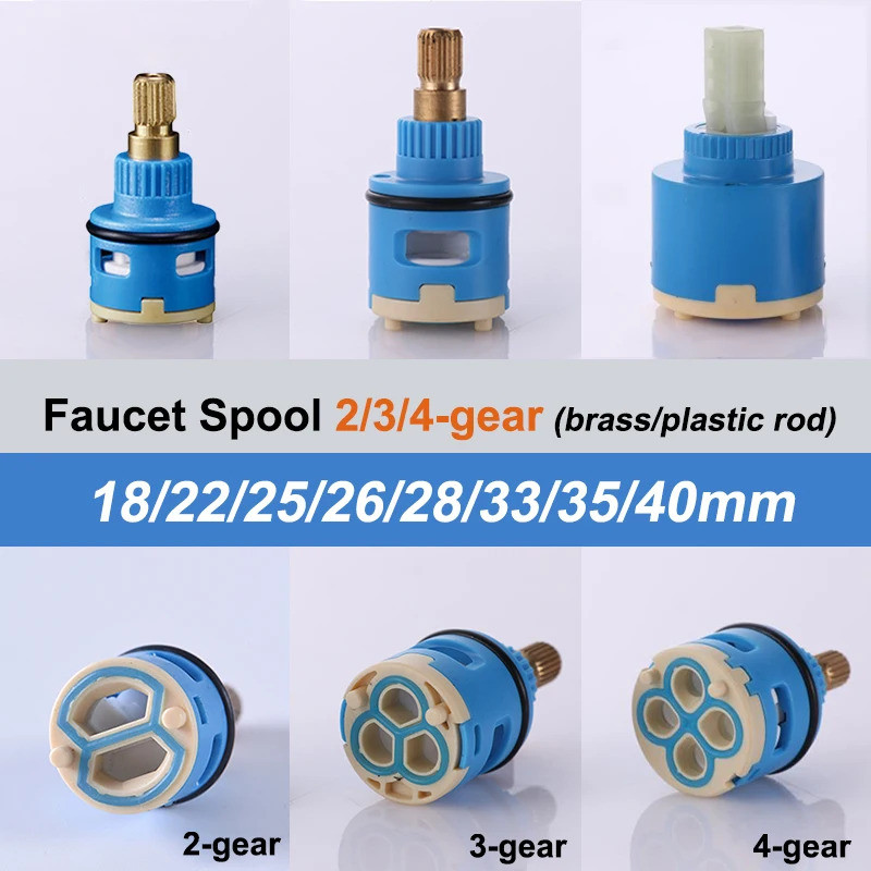 18–40mm Faucet Valve Core | 2/3/4 Gear Hot/Cold Mixer Cartridge ...