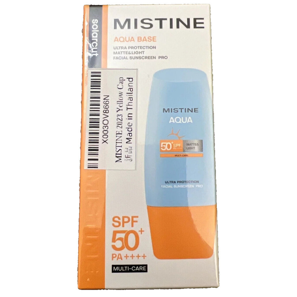 MISTINE Aqua Base Ultra Protection Matte & Light Facial Sunscreen Pro SPF50 40ml | Shopee Malaysia