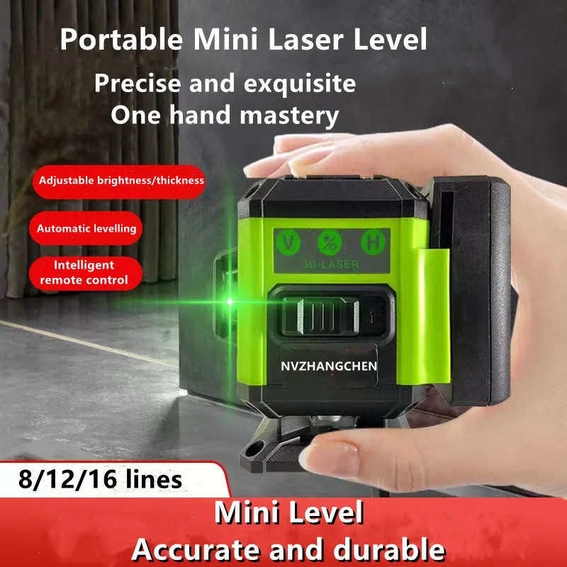 3D/4D 8/12/16 Lines Mini Laser Level Self-Leveling 360° Degrees ...