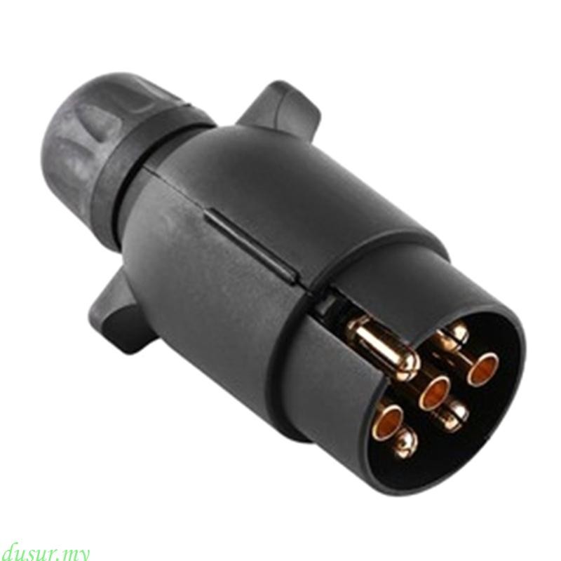 dusur7 12V 7 Way Round Standard European Car Plug Connector 7 Pin ...