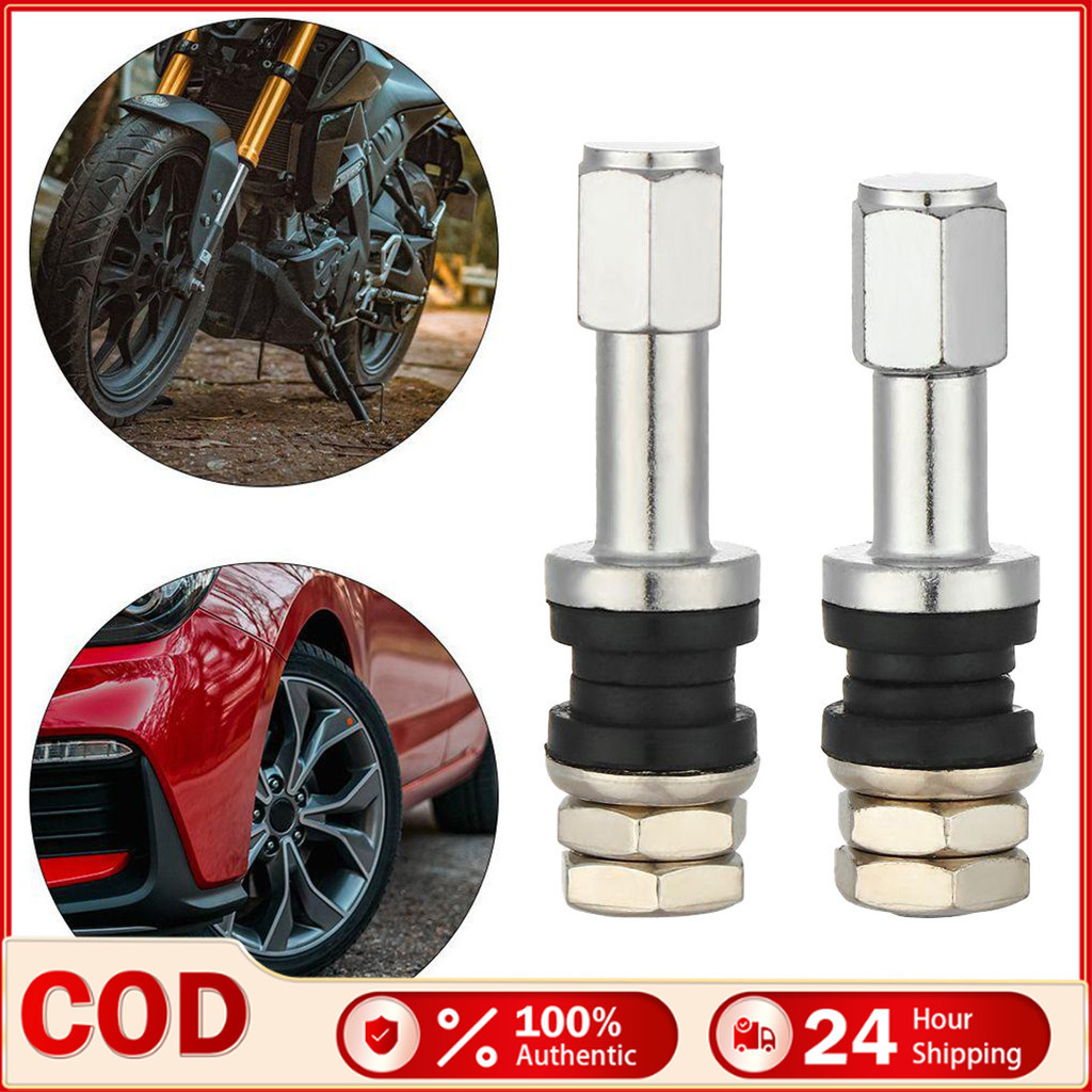 TR43E TR48E Bolt-in Motorcycle Scooter Tubeless Tire Valve Stem Dust ...