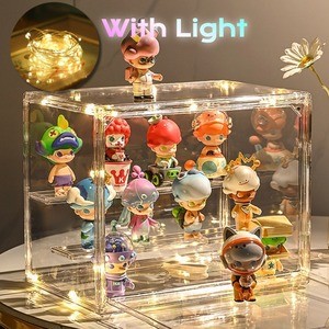 Acrylic Display Case Boxes Labubu Popmart Storage Organizer Stackable ...