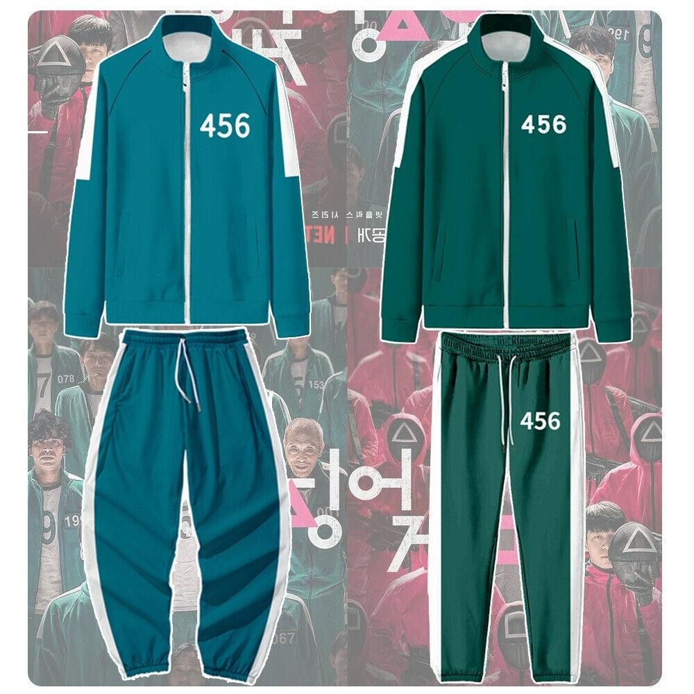 Unisex Tracksuit Squid Game Cosplay Costume Men Women Zipper Jackets ...