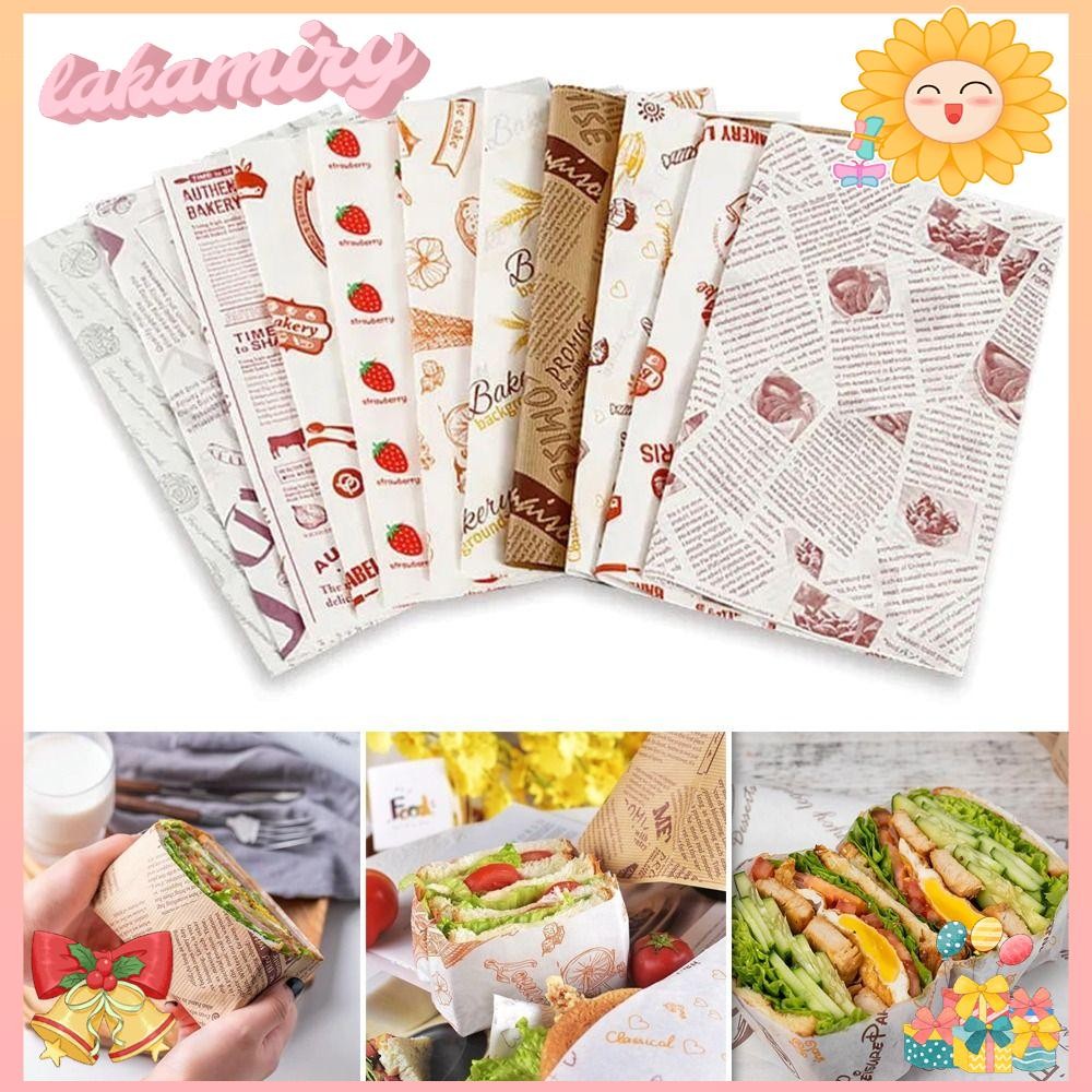 LAKAMIRY Food Packaging Bread Oilpaper Baking Sandwich Paper Wrapping ...