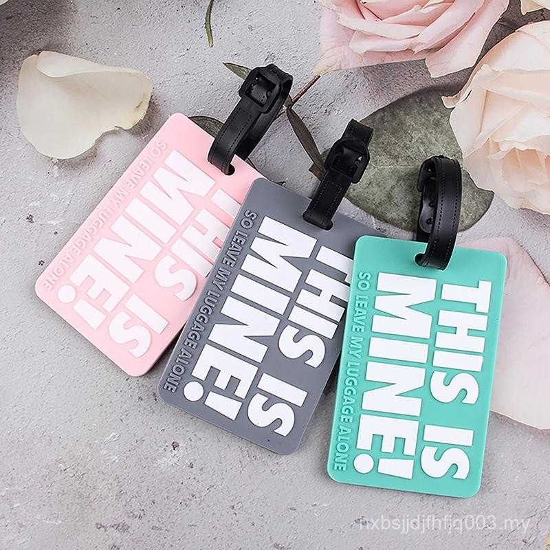 This Commemorative Slogan mine, Cartoon Letter Luggage Tag, Travel pvc ...