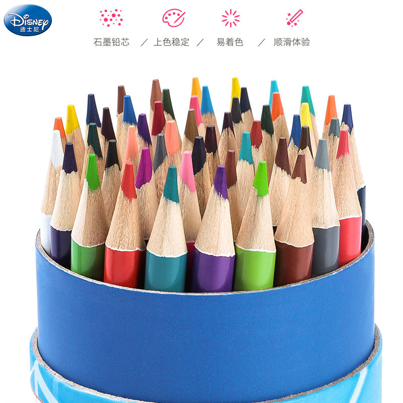 Disney Color Pencil Triangle Rod Children Stationery Elementary School ...