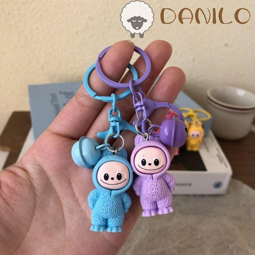 DANILO Labubu Doll Pendant, Bells Hanging Candy Color Labubu Dolls ...