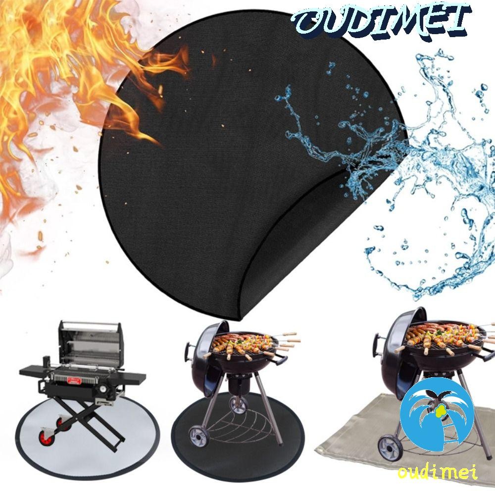 OUDIMEI Outdoor Under Grill Mat, Double-sided Oil-proof Fireplace/Fire ...