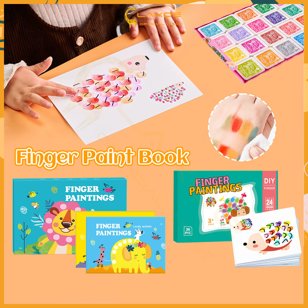LAKOE 12/24 Colors Finger Painting Art Set Washable Finger Painting For ...