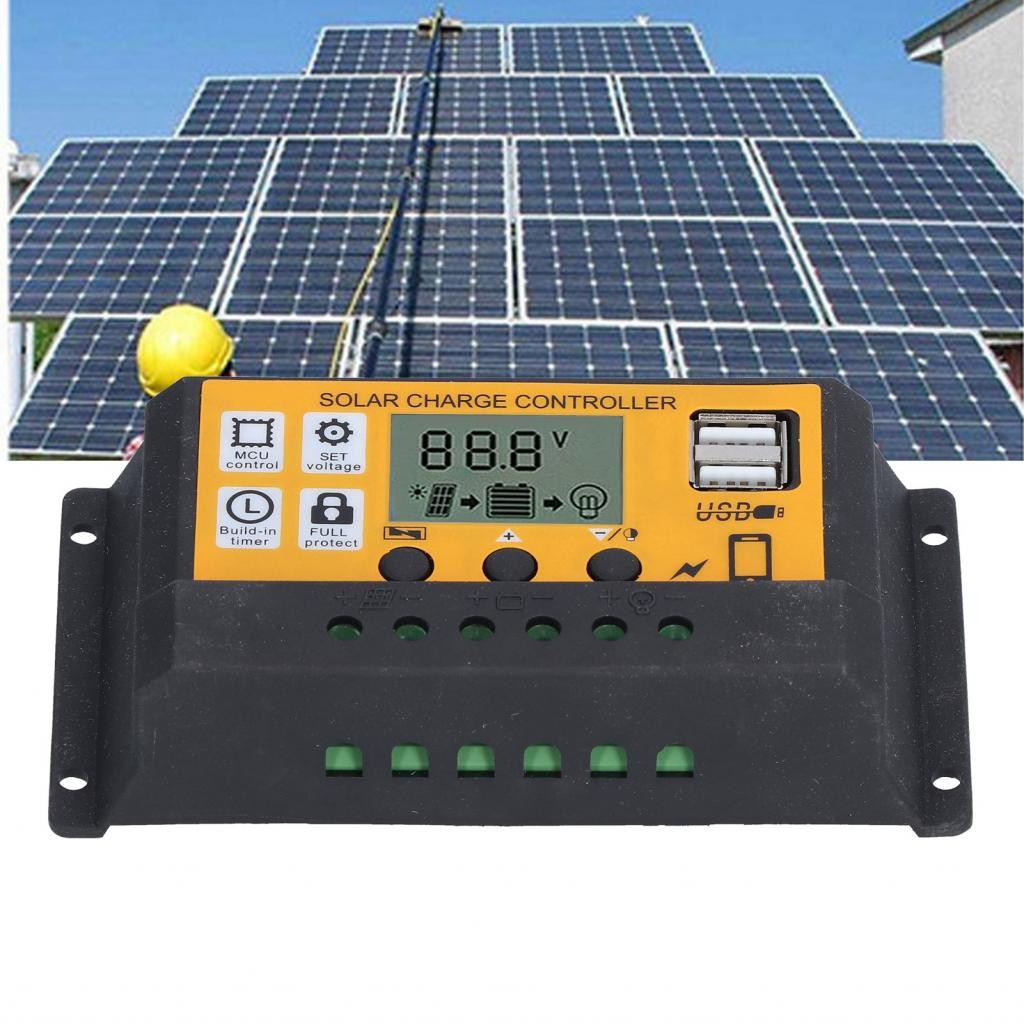 Xguli For Smart Charge Controller Solar Panel Battery Regulator LCD 12V 24V 20A | Shopee Malaysia