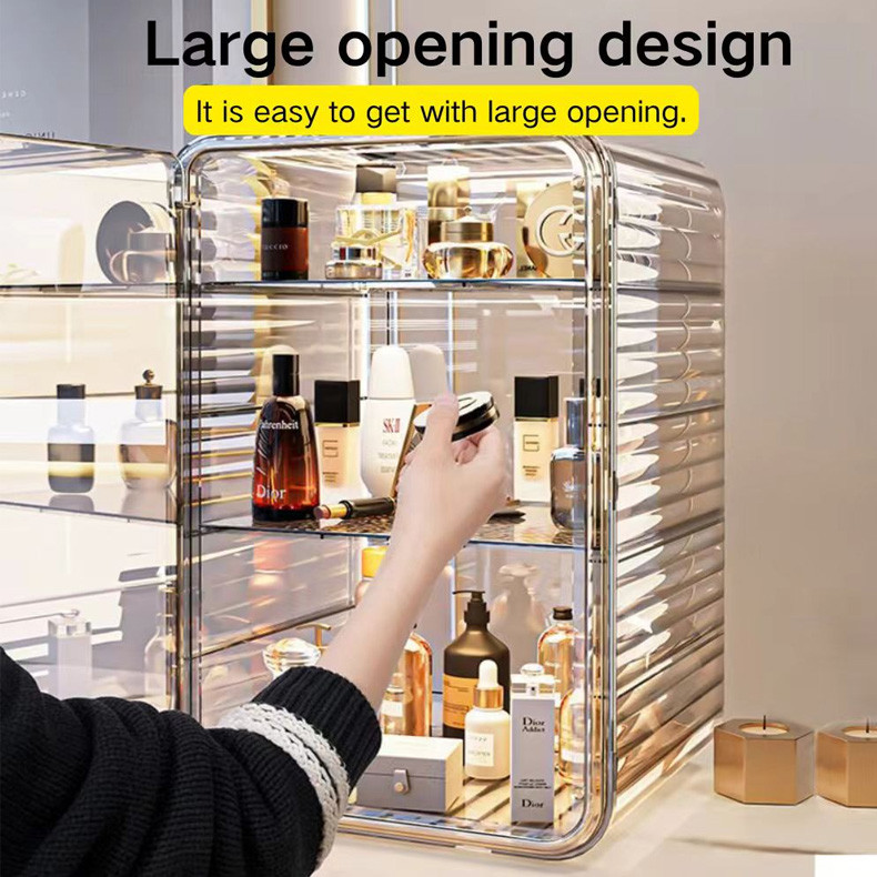 Transparent Organizer 3 Layer Bekas Makeup Skincare Cosmetic Storage ...