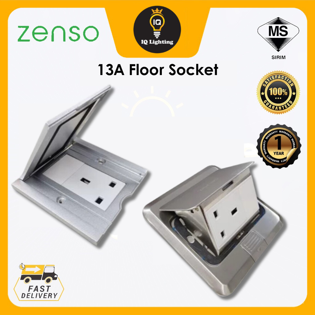🔥SIRIM🔥 Zenso Grande Heavy Duty13A 3 Pin 250V Metal Floor Mounted ...
