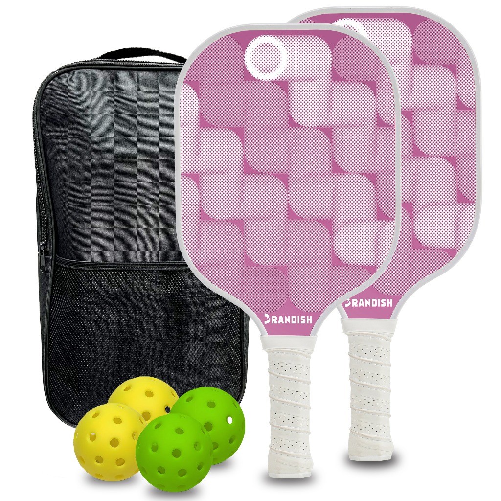 Pickleball Paddle,Carbon Fiber/Fiberglass Pickleball Racket Set with ...