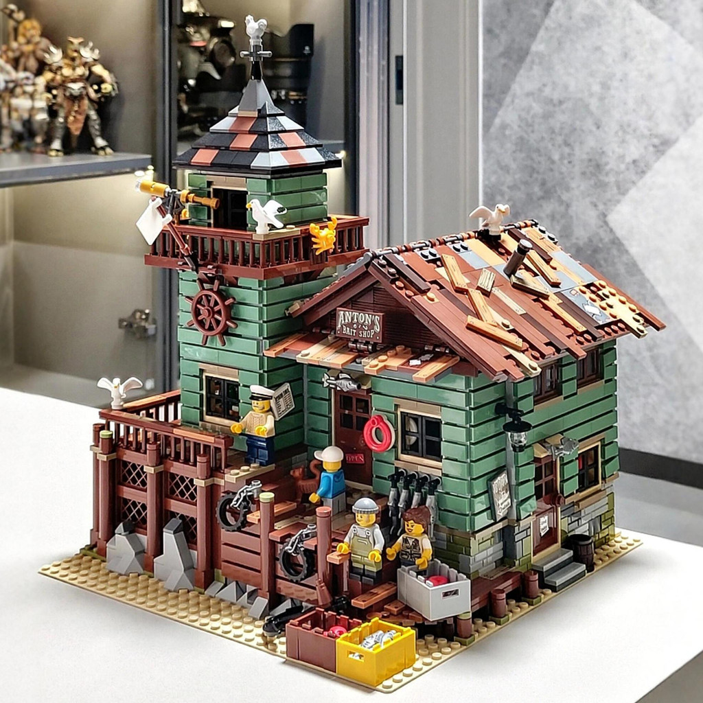 Bucket House Compatible Lego Building Blocks Building Street View House ...