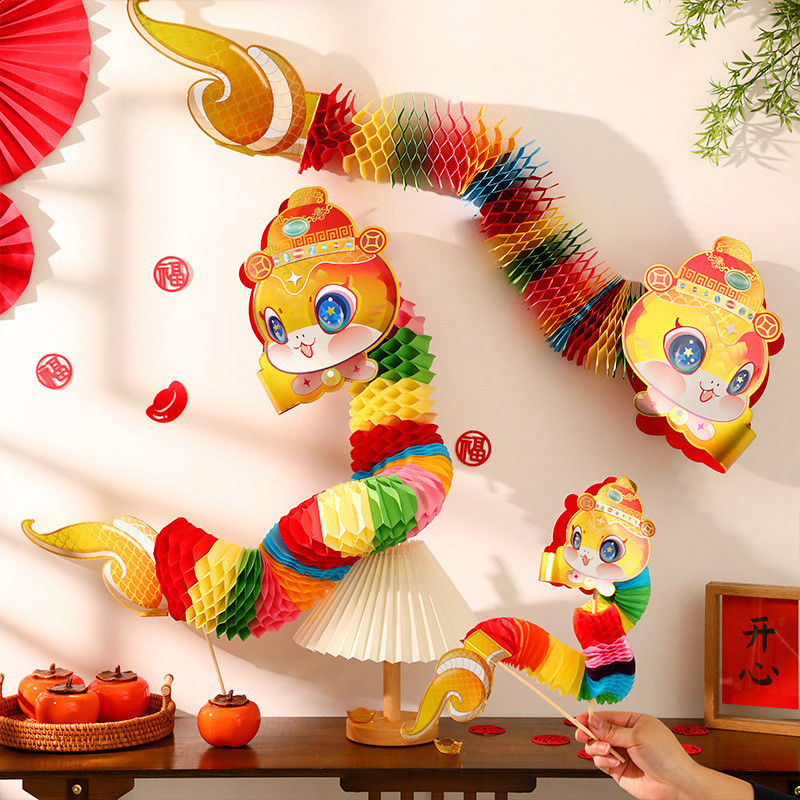2025 Chinese New Year Dance Snake Pendant Pull Flower Annual ...
