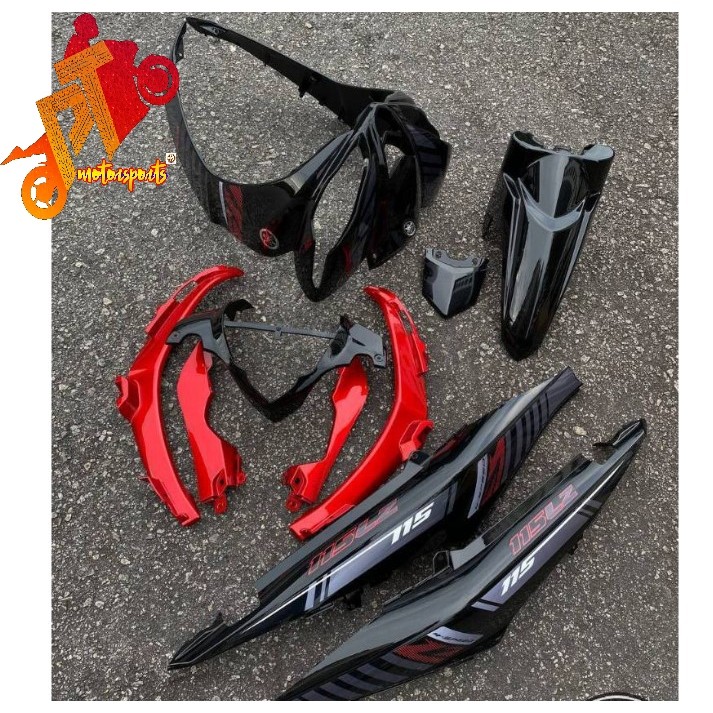 COVERSET BODYSET YAMAHA LAGENDA SRL 115 FI 115Z FI BLACK BATMAN EDITION ...