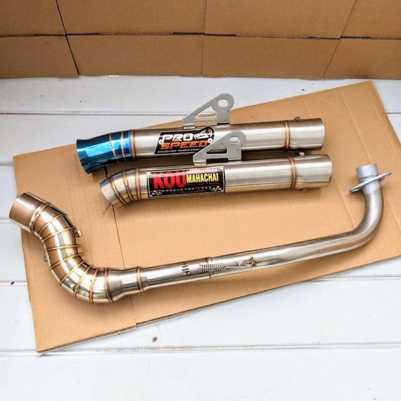 (P) 1set KING DRAG PRO SPEED big elbow Open pipe 51 mm for Wave 100 110 ...