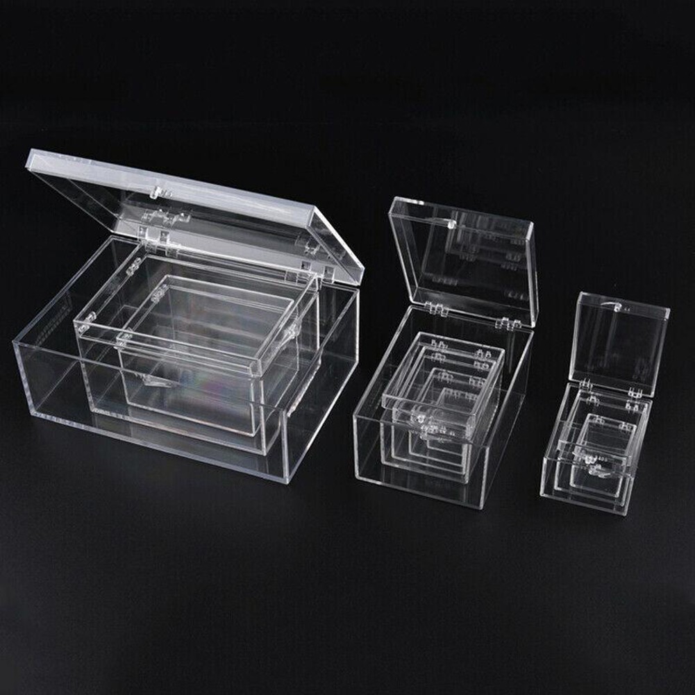 Clear Plastic Box Rectangular Insect Specimen Display Desktop Storage ...