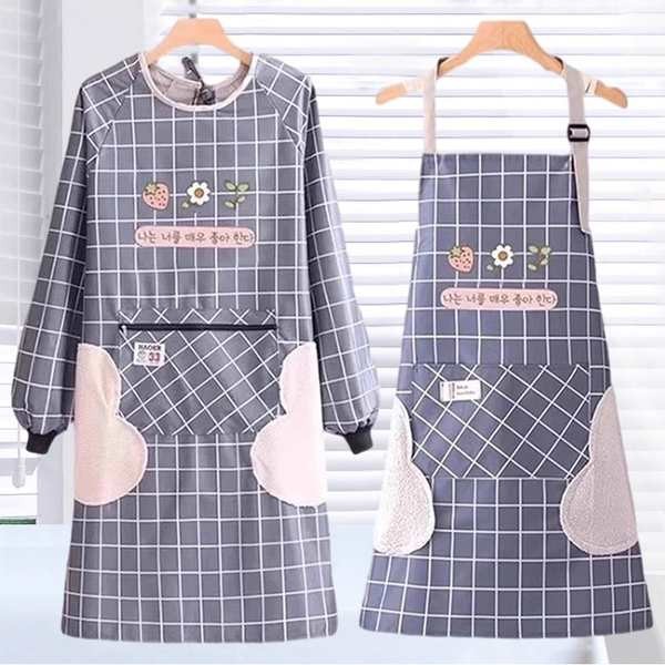 apron apron water proof apron kitchen cotton Apron dapur lap tangan ...