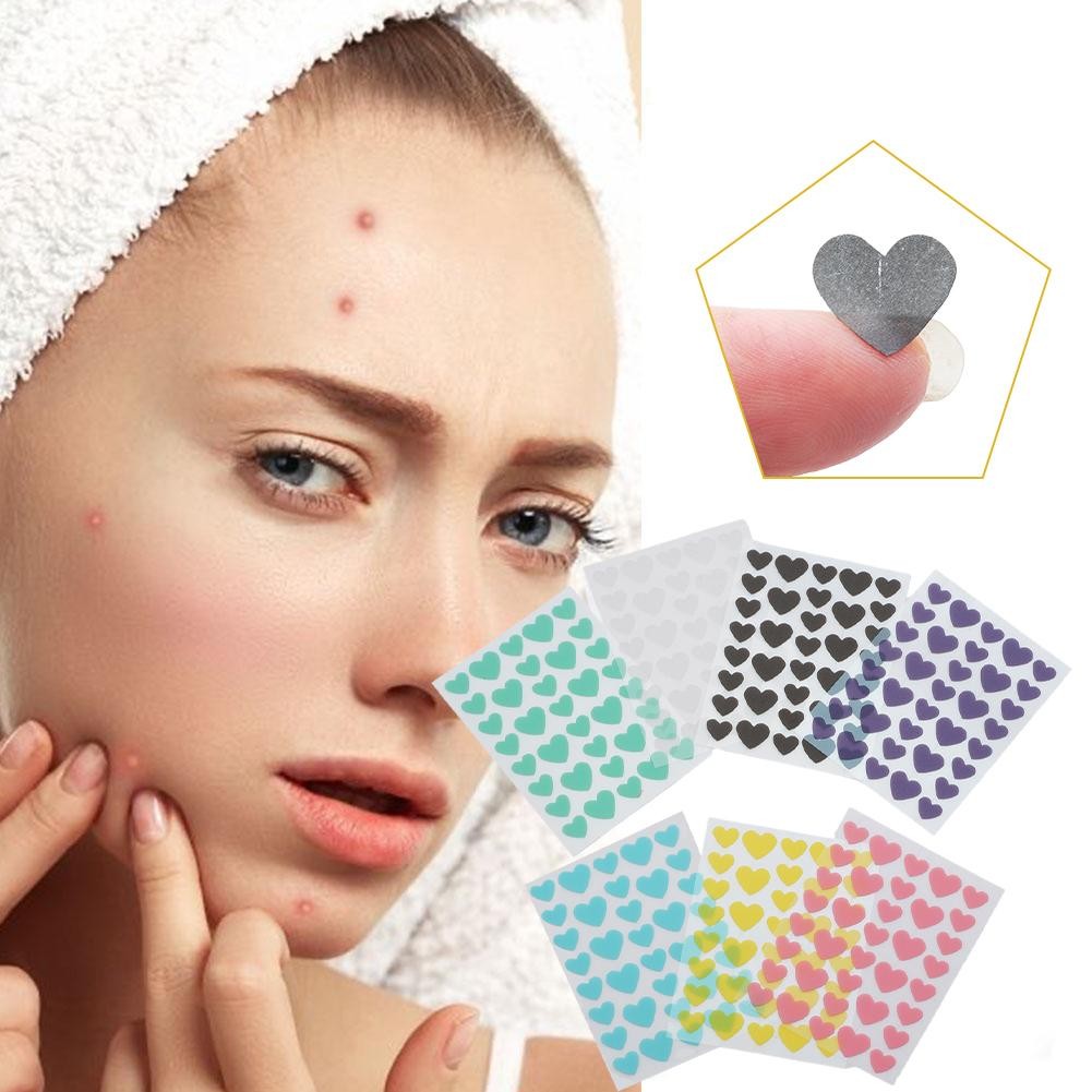 Colorful Acne Patcher Love Heart Shaped PE Acne Mask Care D6X5 | Shopee ...
