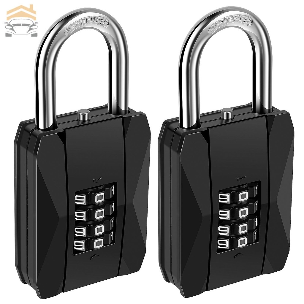 2 Pcs Gym Locker Lock Waterproof Gym Lock 4 Digit Resettable Code ...