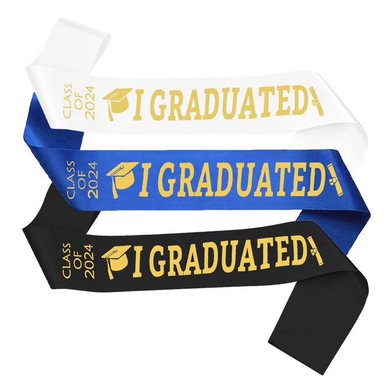 QwQ Sash Graduation Party Accessories Etiquette Belts Decor Supplies ...