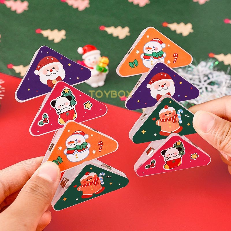 Christmas Triangle Clip Hand Account Decoration Gingerbread Man Photo Holder Triangle Folder ...