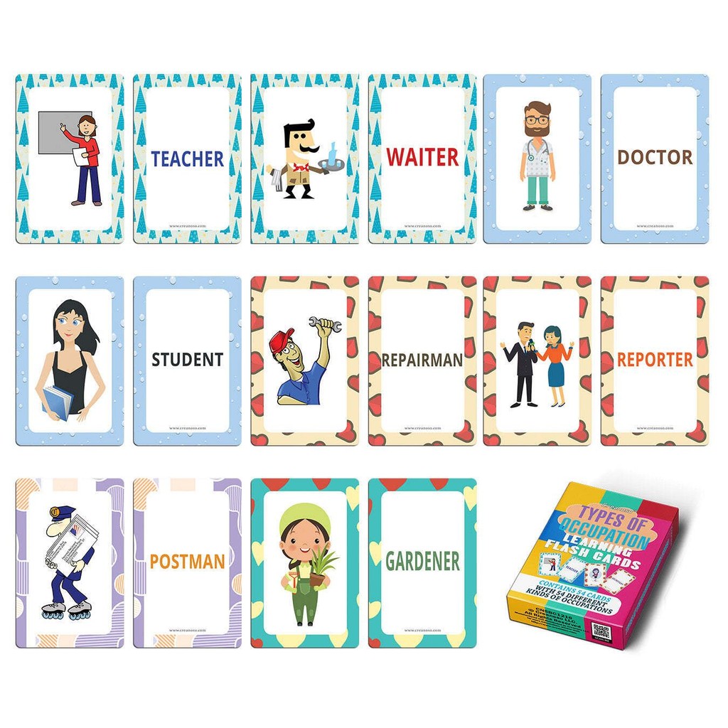 Types of Occupations Learning Cards ( 1 -Deck ) | Shopee Malaysia
