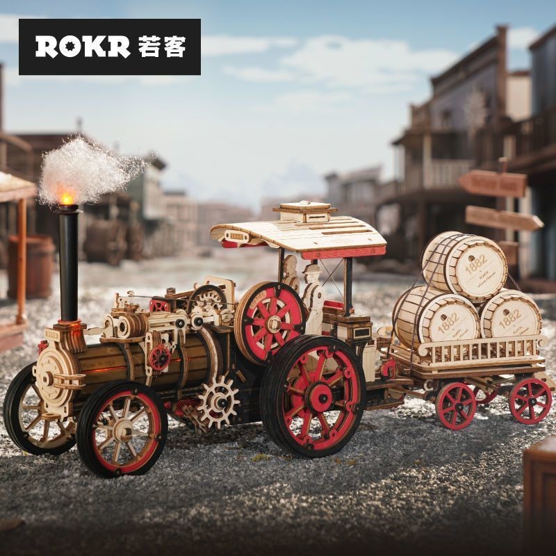Official Official Steam Locomotive Handmade DIY Building Block Assembly ...