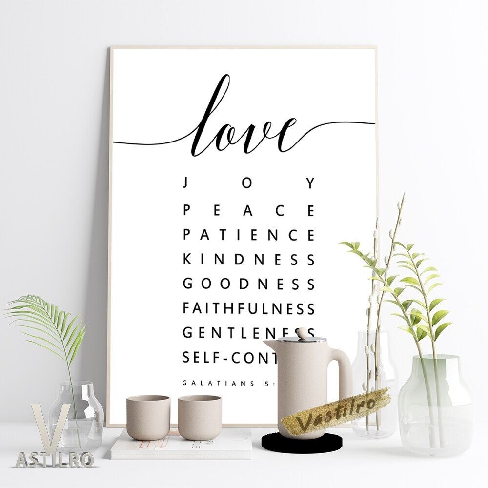 Galatians Fruit of The Spirit Bible Verse Quote Poster Christian ...