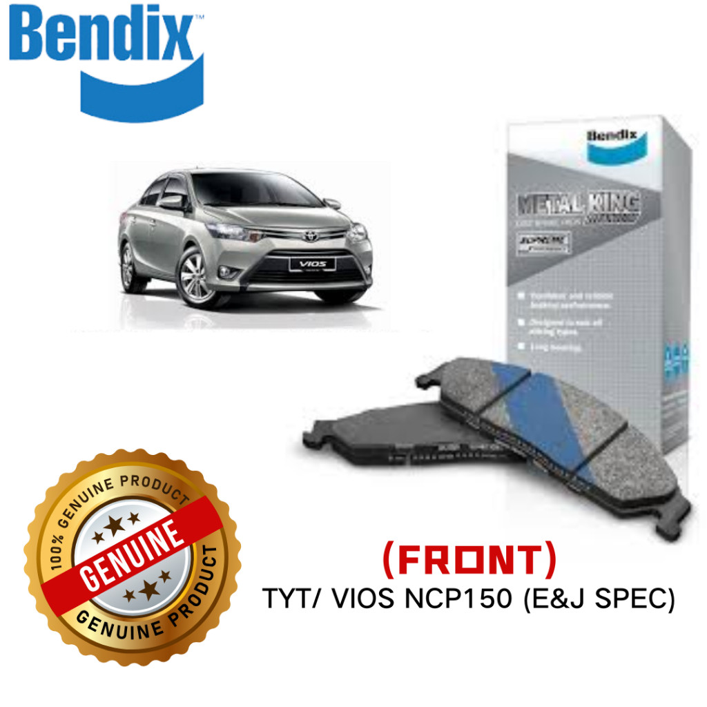 Original Bendix DB2261 MKT Brake Pad - Toyota Vios NCP150 (E & J Spec) | Shopee Malaysia