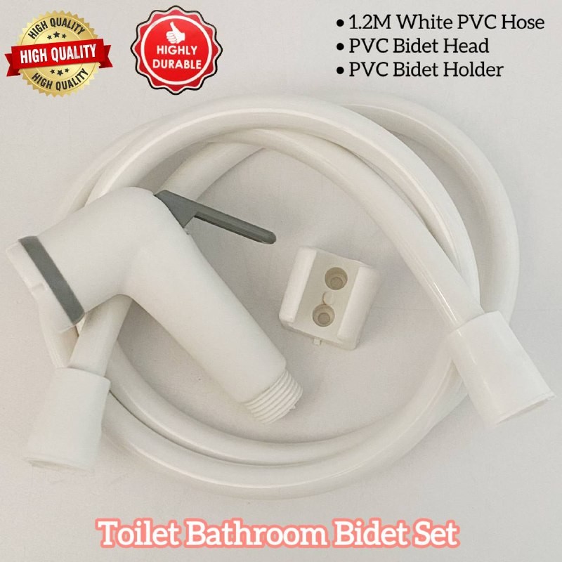 PVC Bidet Spray With Flexible Hose Set For Toilet Bathroom Accessories ...