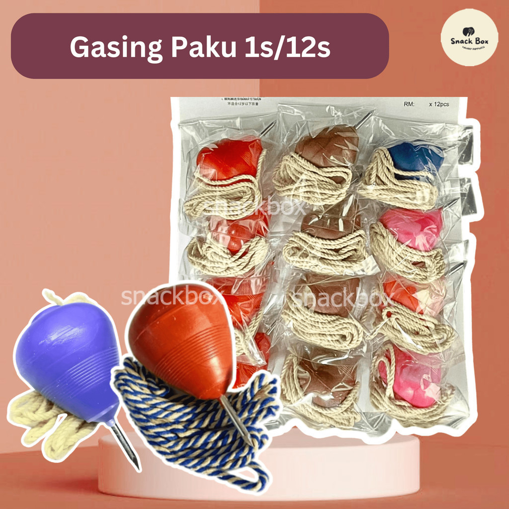 Gasing Plastic Paku Traditional Mainan Gasing Budak 1s/12s | Shopee ...