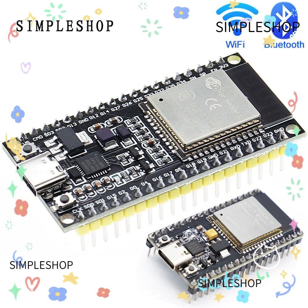 SIMPLESHOP ESP32 ESP-32S Development Board, ESP-WROOM-32 Dual-Mode WiFi ...