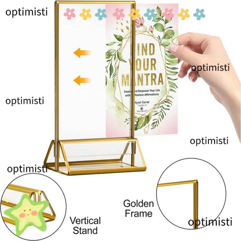 OPTIMISTI Table Number Hold, Party Decor DIY Menu Stand, Fashion Phnom Penh Double-Sided Acrylic ...