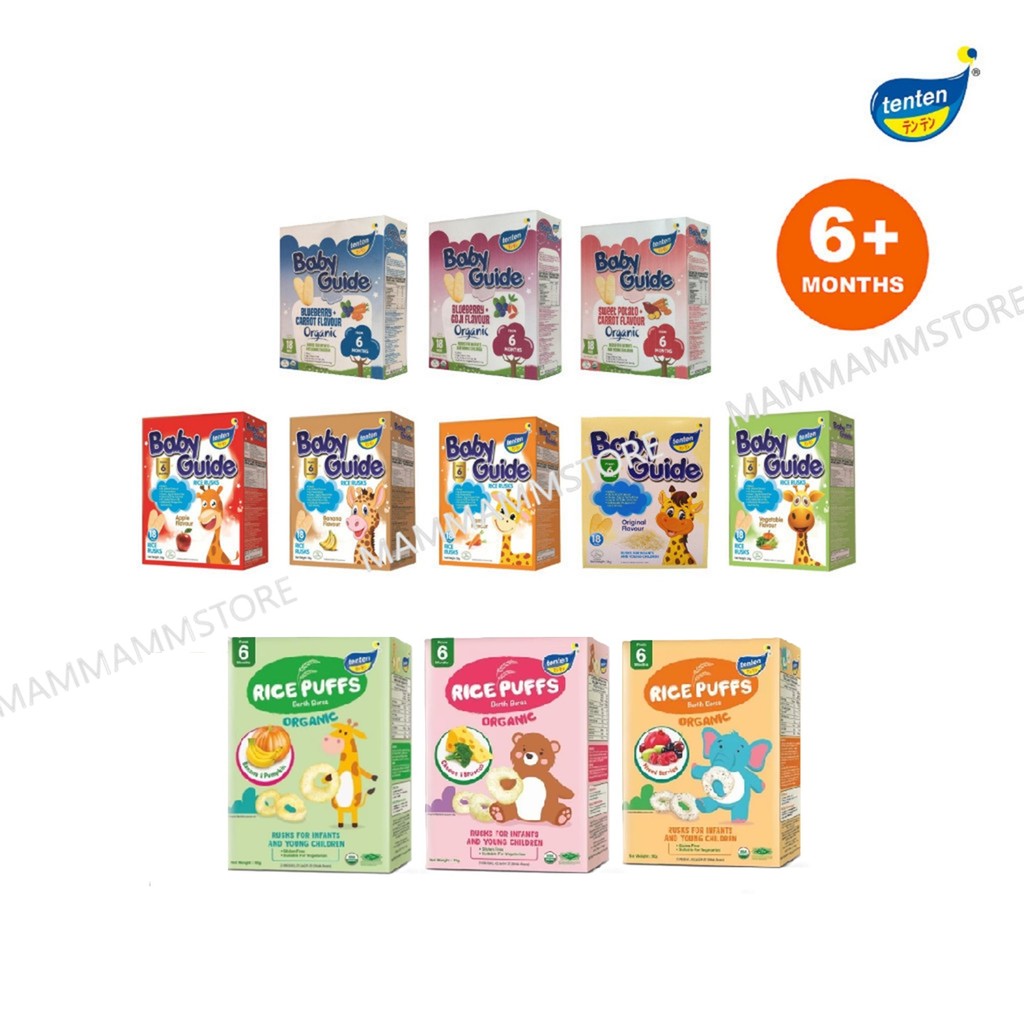 Tenten Baby Guide Biskut Beras 6 bulan+ / Tenten Baby Guide Rice Rusks ...