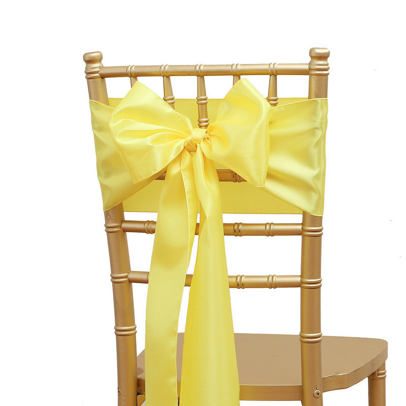 Satin Chair Sashes Bows 7 X 108 Inch Universal Chairs Ribbons for ...