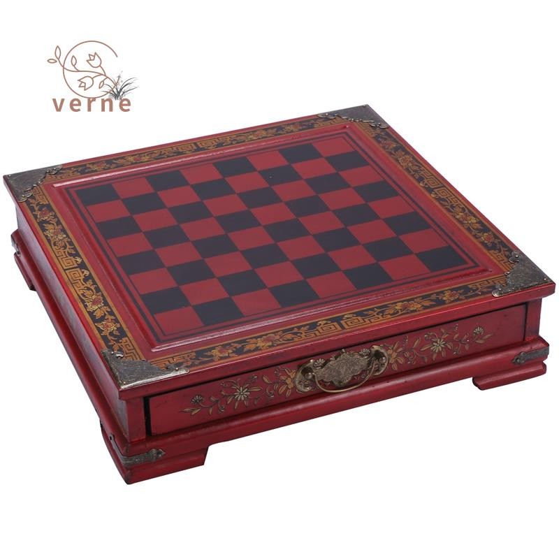 32Pcs/Set Wooden Table Chess Chinese Chess Games Resin Vintage ...