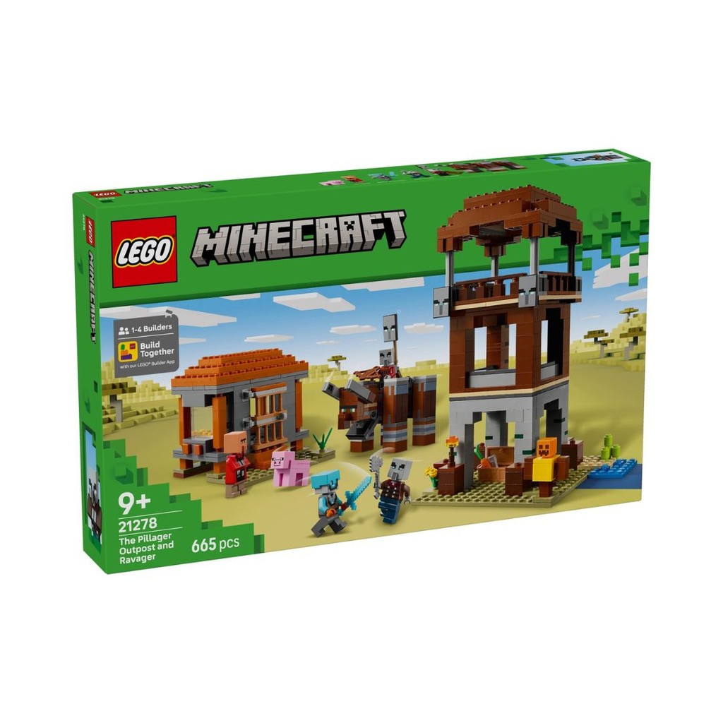 LEGO 21278 Minecraft The Pillager Outpost and Ravager Building Toy Set ...